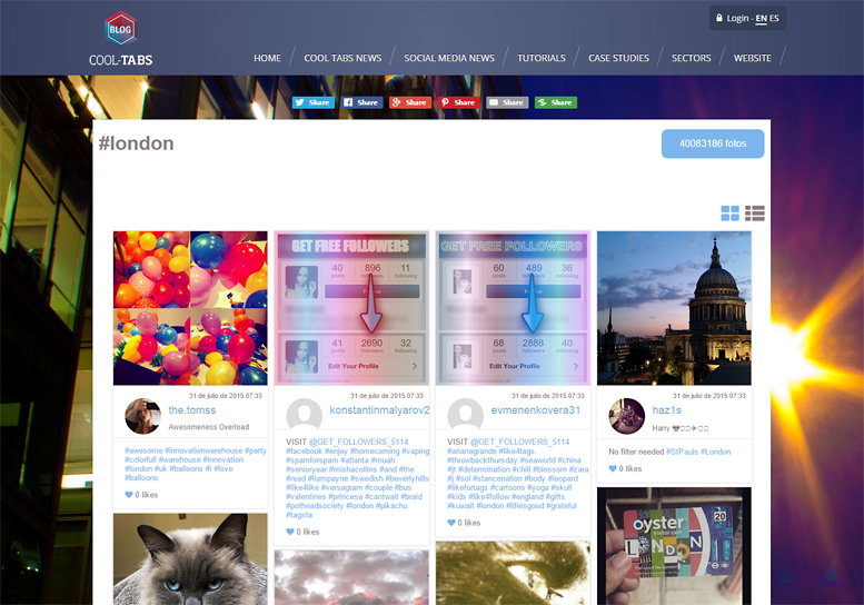 We present the Instagram Observer and other features for IG